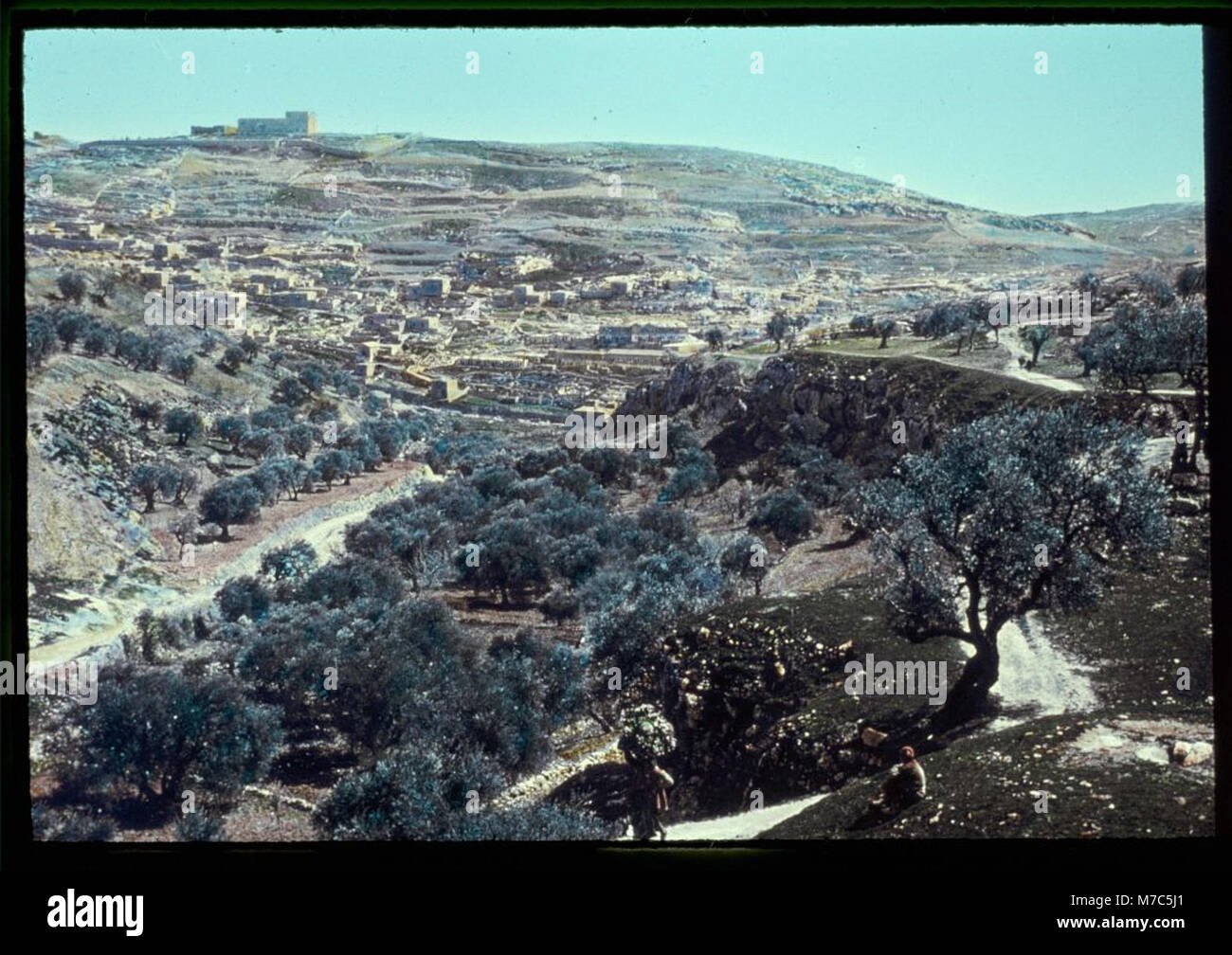Jerusalem. Valley of Hinnom from the west. Joshua 15:18 Stock Photo - Alamy
