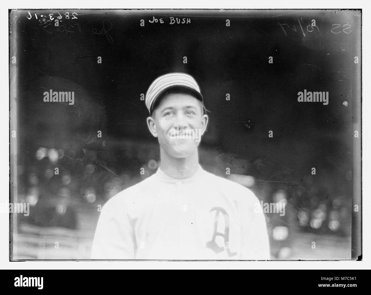 Joe Bush, a pitcher for the Philadelphia Athletics, is shown in this ...