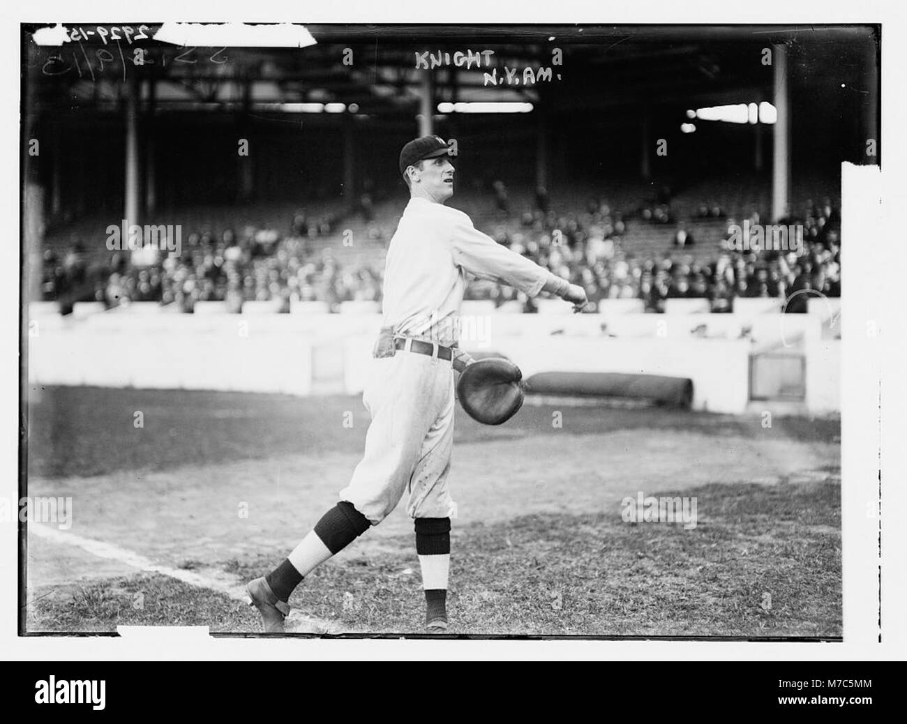John W. Knight, New York AL, at Polo Grounds, NY (baseball ...
