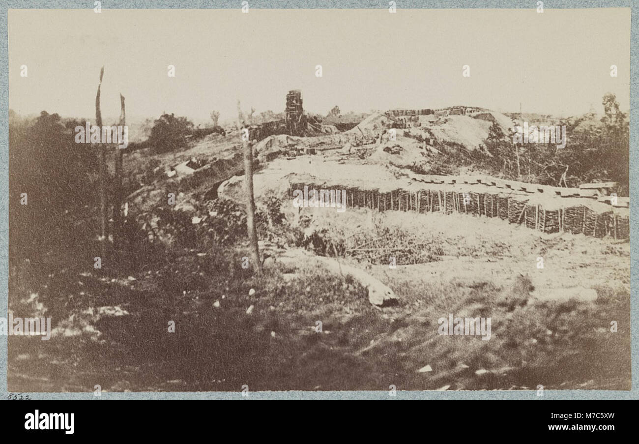 This image illustrates the federal entrenchments positioned in front of ...
