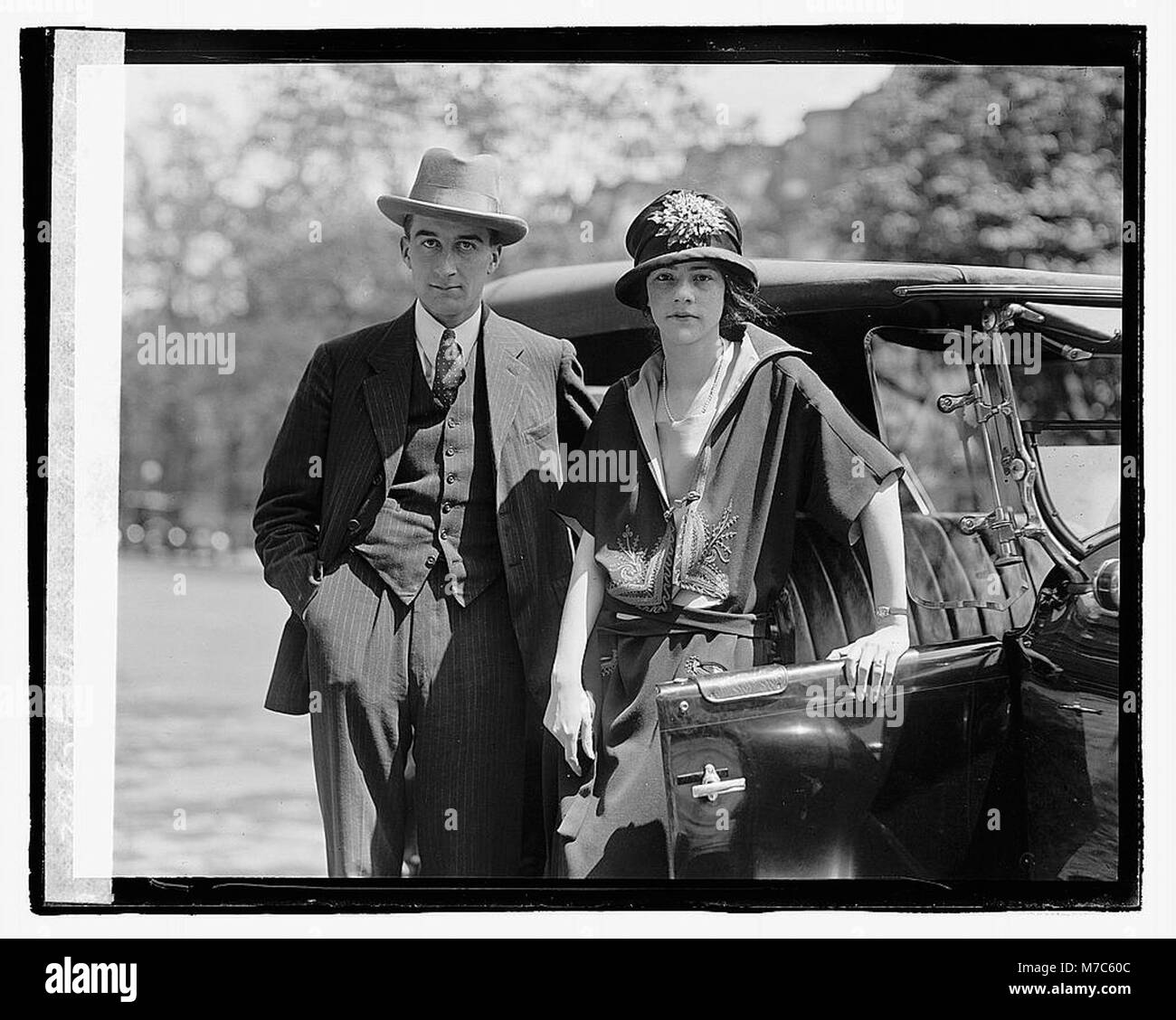 A photograph capturing Lt. F. Wiseman Clark and Nancy Hoyt on May 3, 1923. This image reflects ...