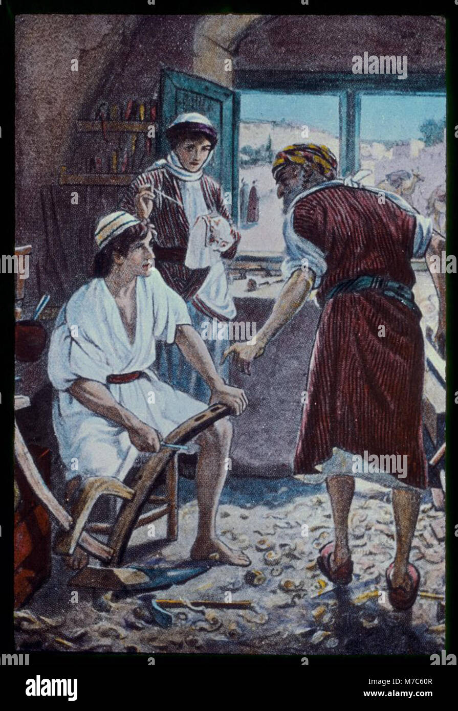 An illustration depicting Jesus' return to Nazareth with his parents ...