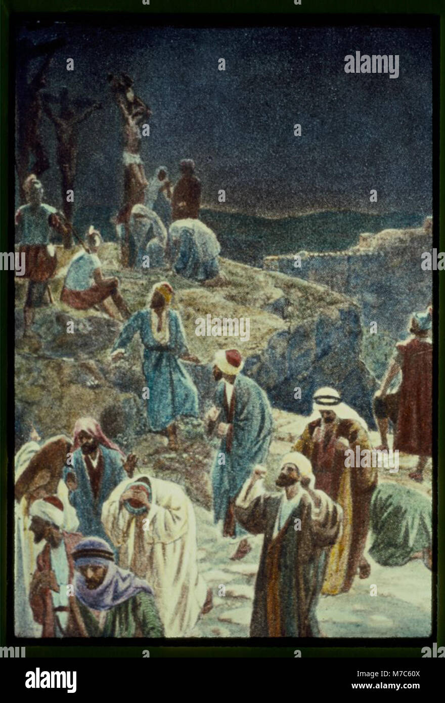 This image represents a moment from the Gospel of Luke, where Jesus ...