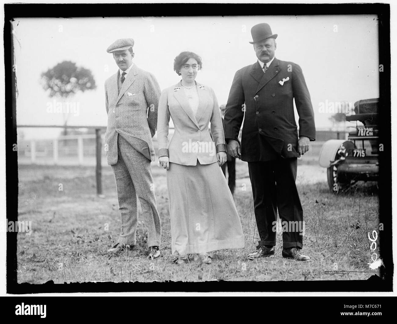 This image shows Mrs. Edward Beale McLean with her husband, providing a ...