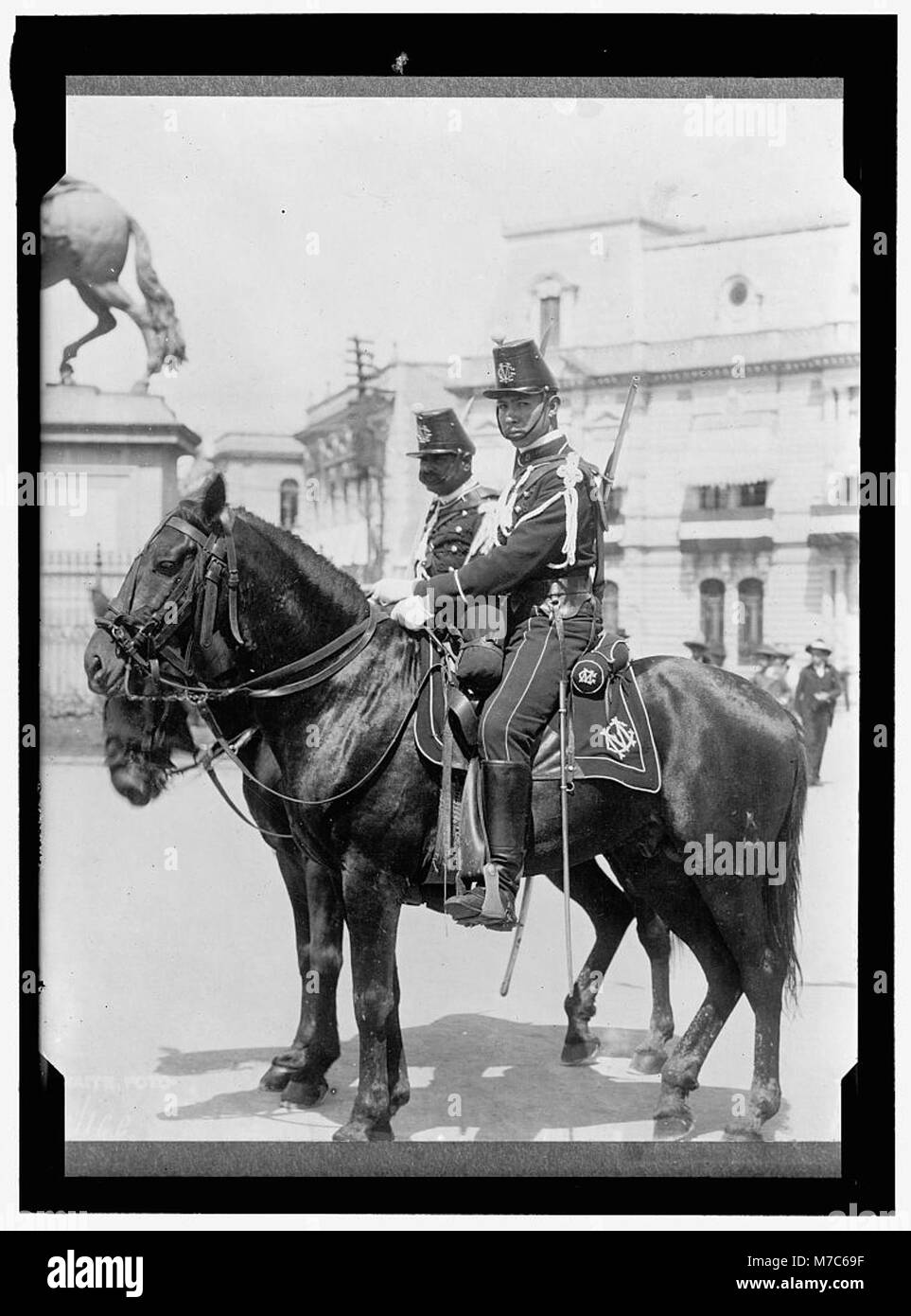 A photograph capturing the mounted police of Mexico City, showcasing ...