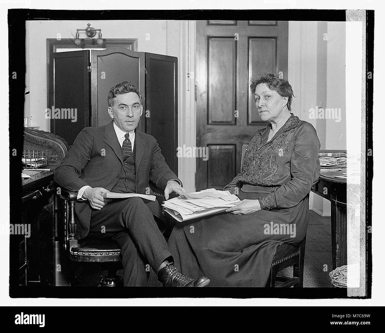 This photograph captures Meyer Jacobstein of New York with Miss Mabel ...