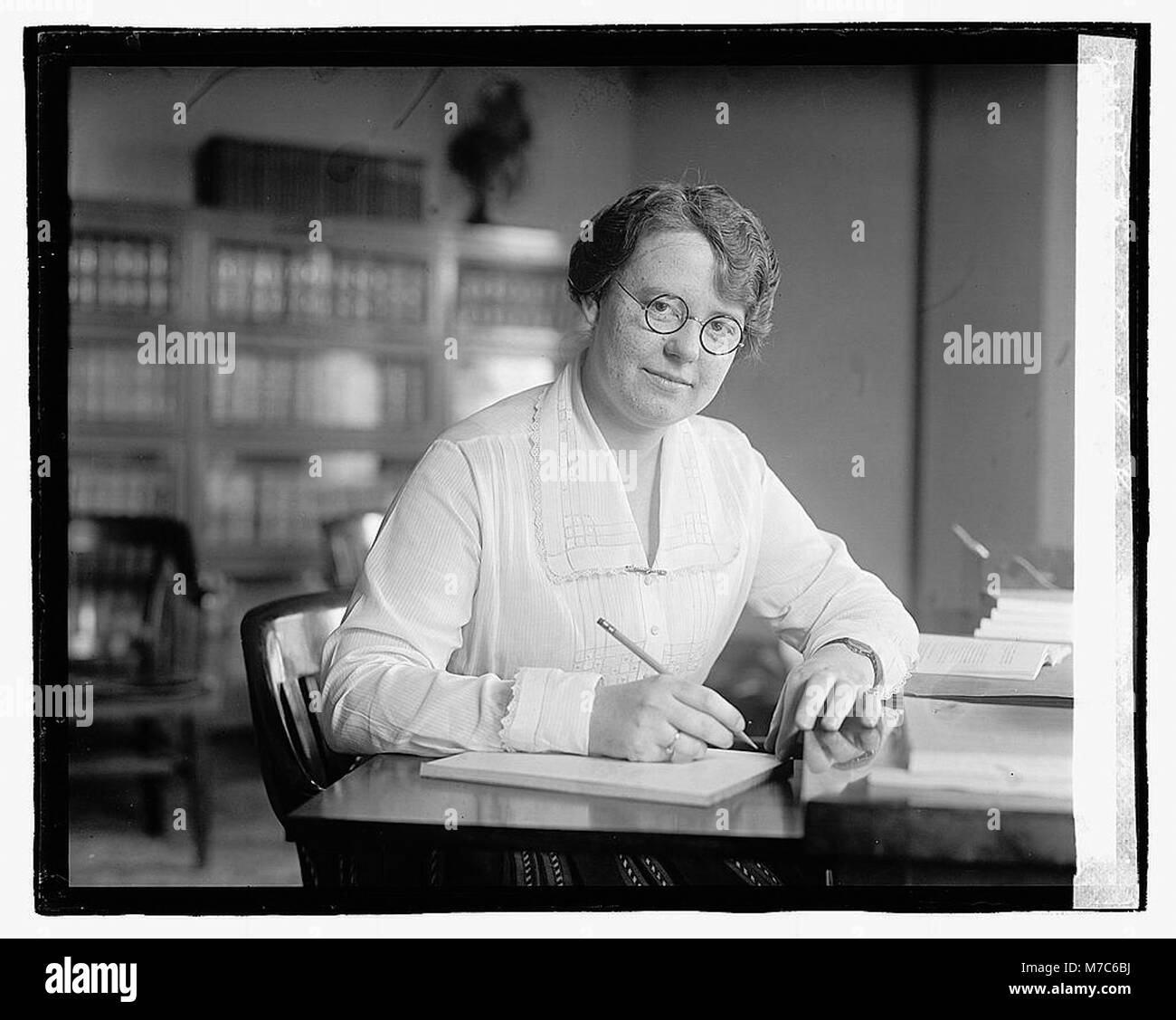 A portrait of Miss Lois S. Gorman, taken on April 11, 1923. This photo ...