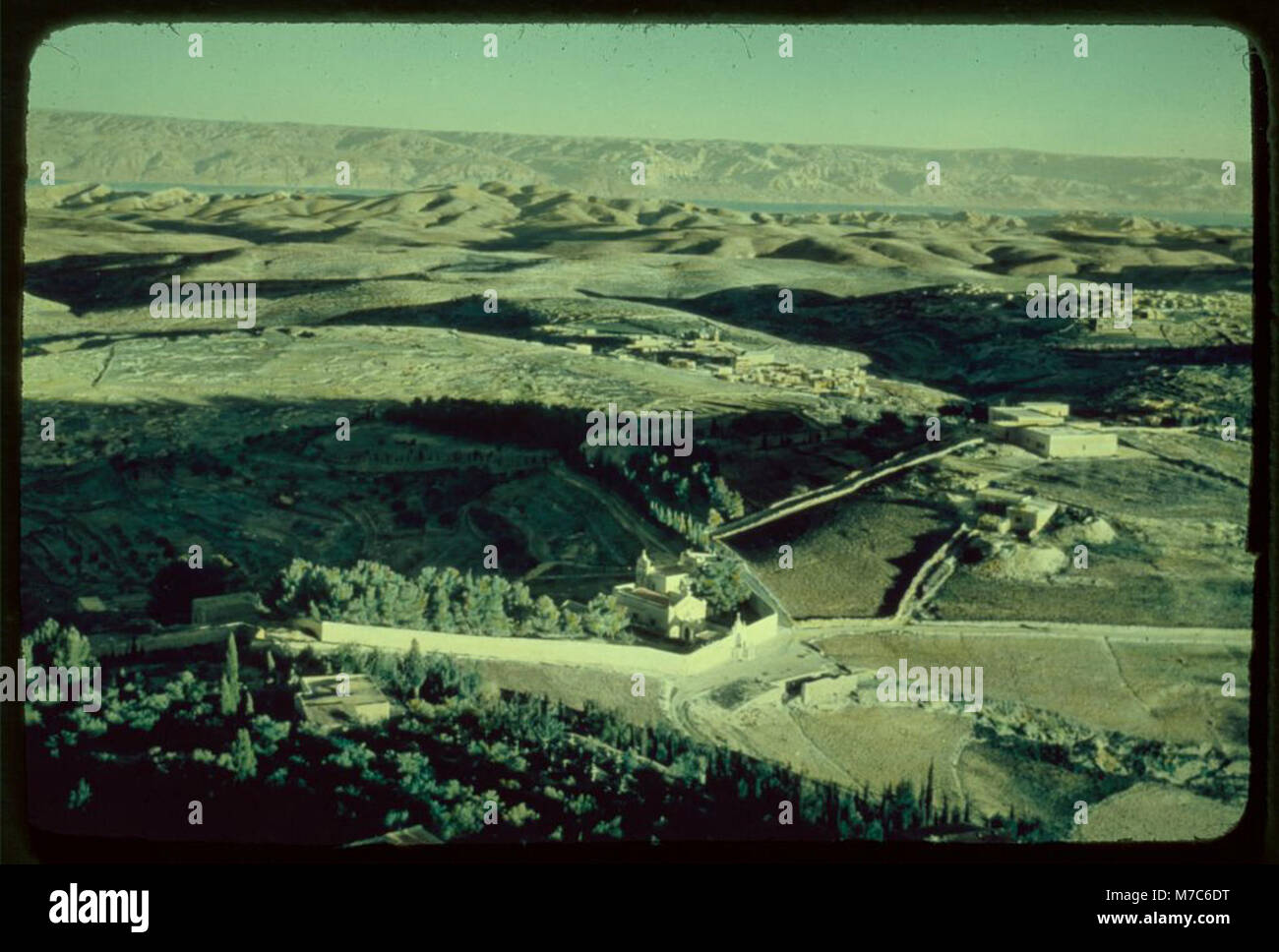 A view from the Mount of Olives, showing Bethphage, Bethany, the Dead ...