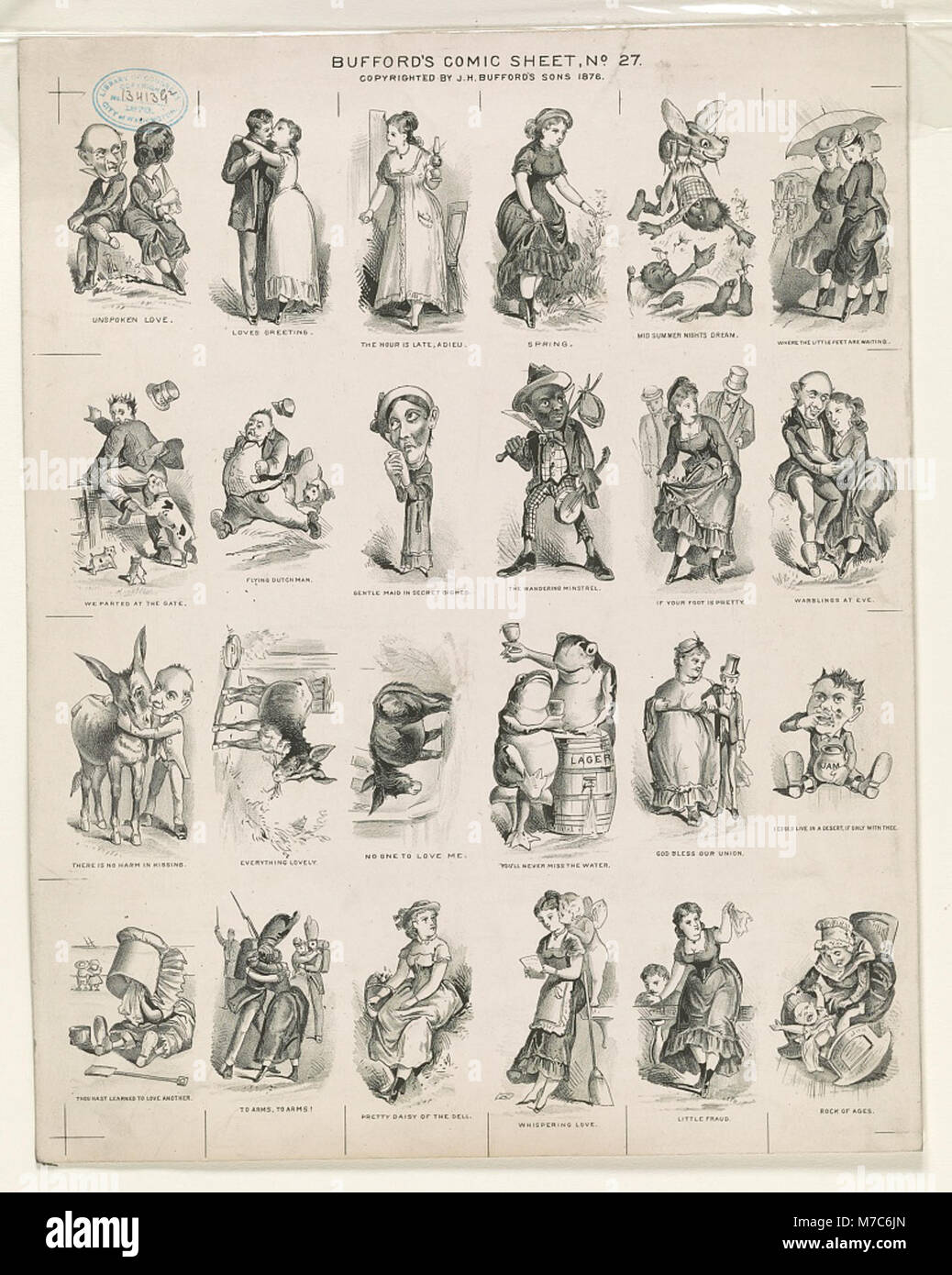 Bufford's Comic Sheet No. 27 is a historical publication featuring ...