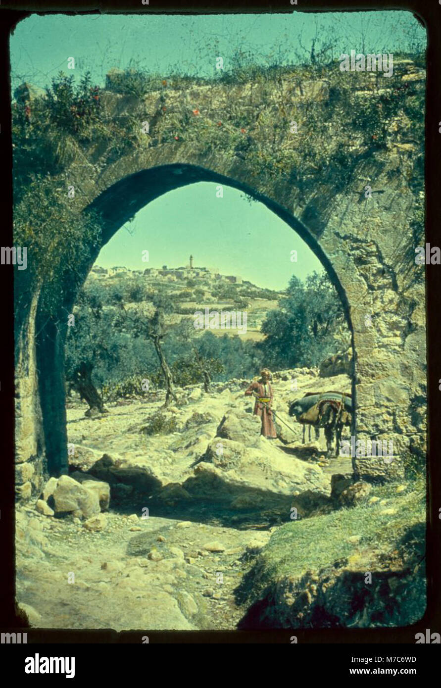 A distant view of Samaria, seen from the north of Jerusalem, as ...