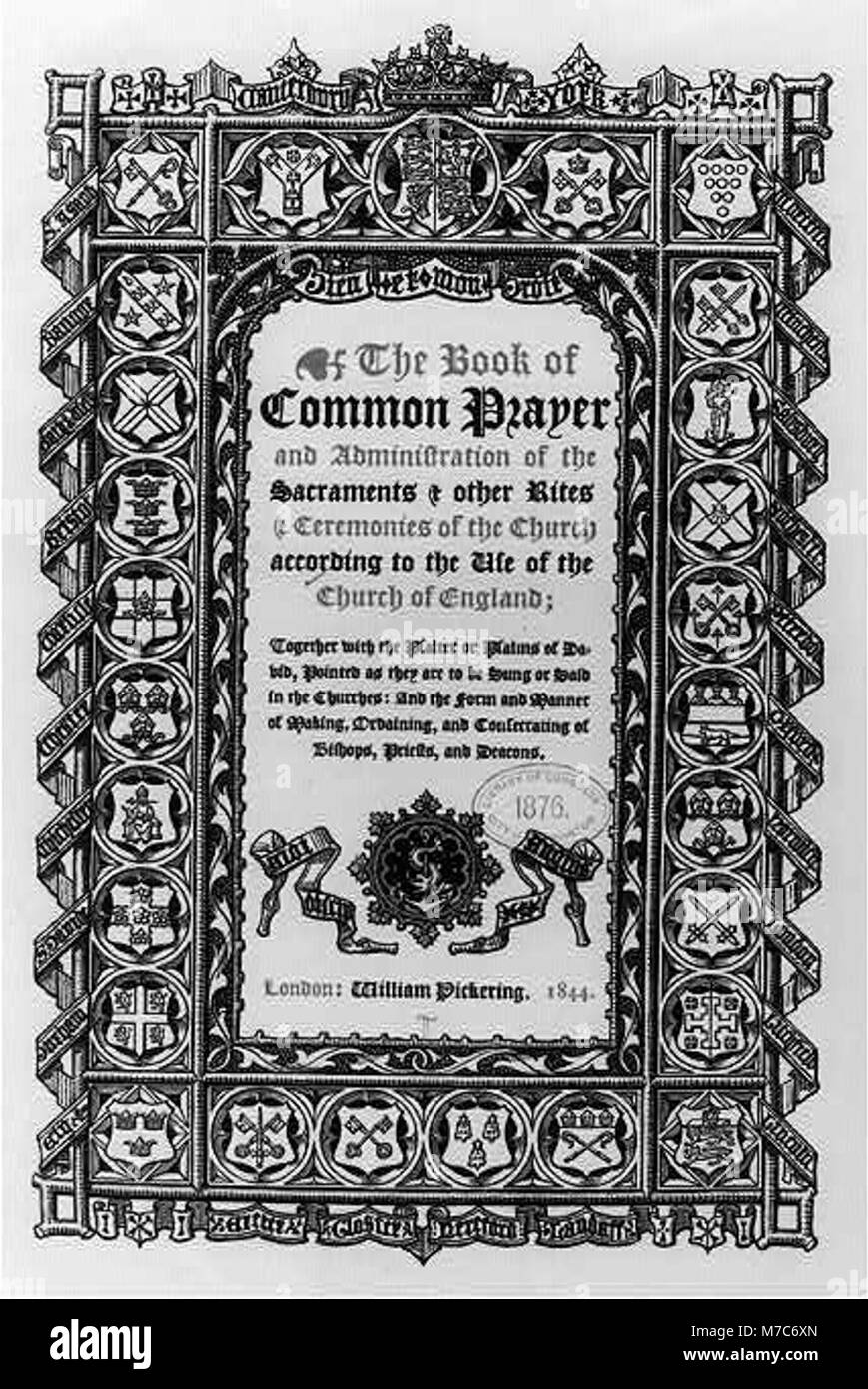 An ornate title page from *The Book of Common Prayer*, showcasing ...
