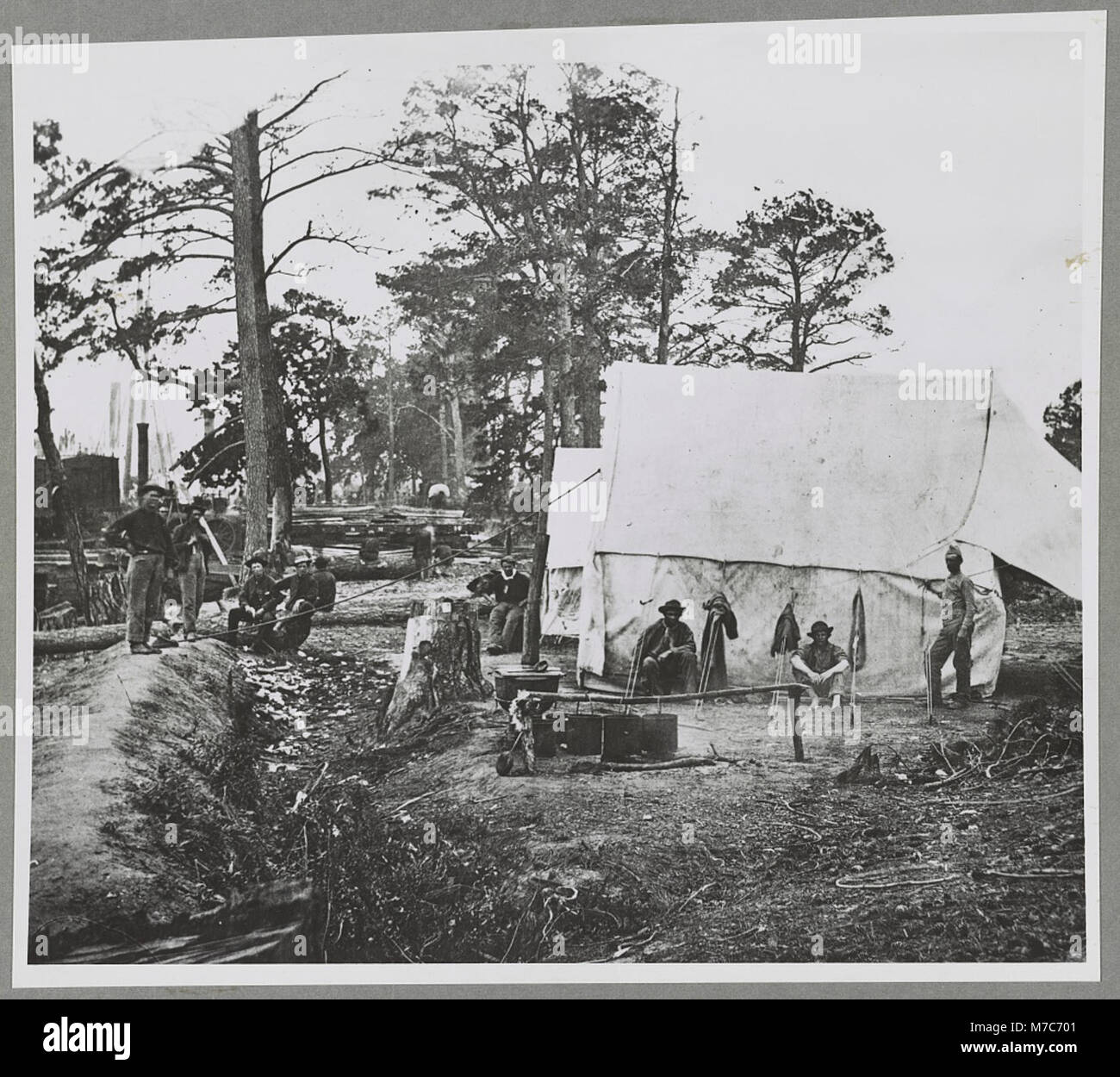 A camp set up in front of Petersburg, Virginia, during the American ...
