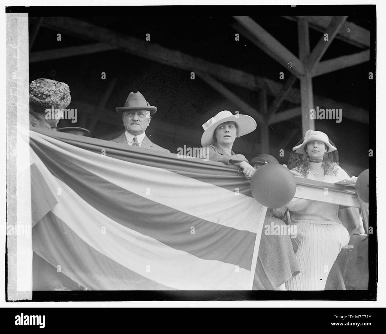 A photograph of General John J. Pershing with Mrs. J.A. Hull ...