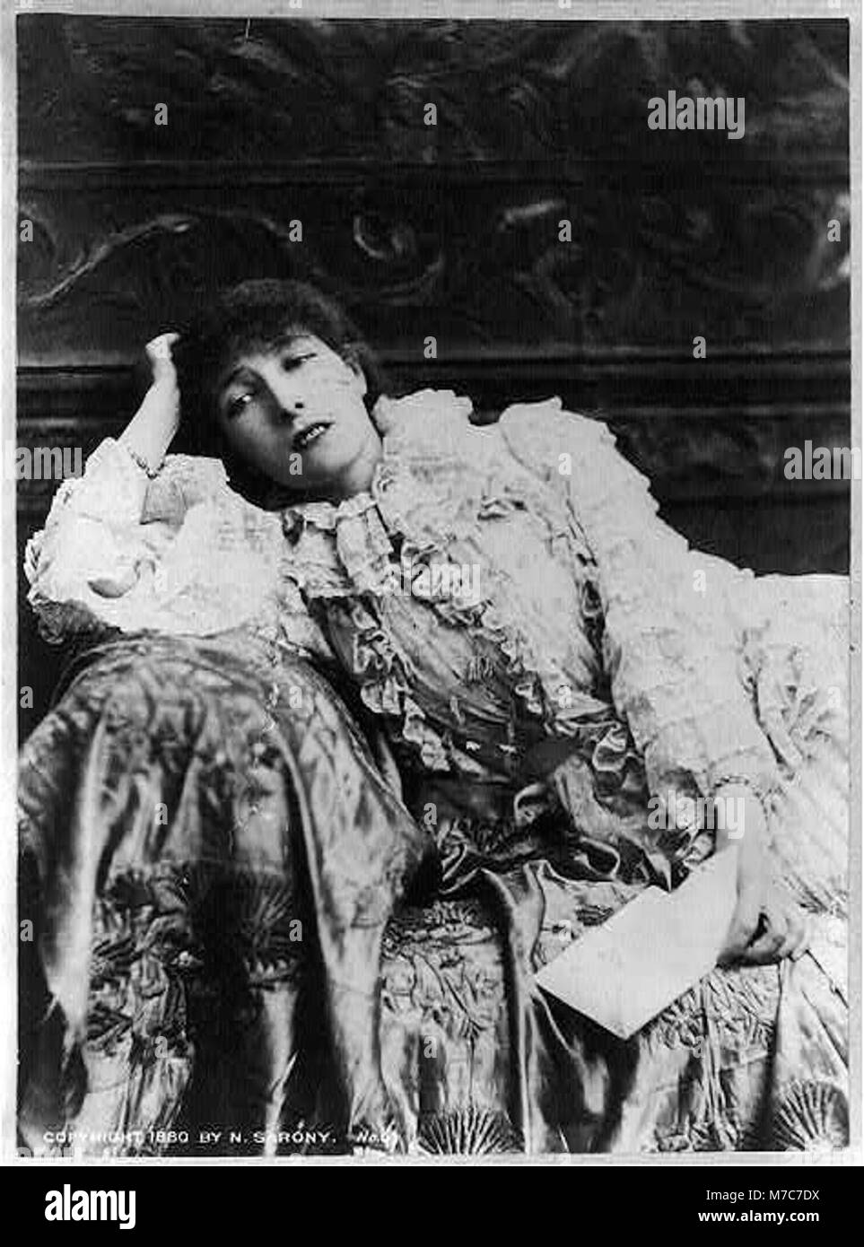 A portrait of Sarah Bernhardt, a French actress renowned for her ...