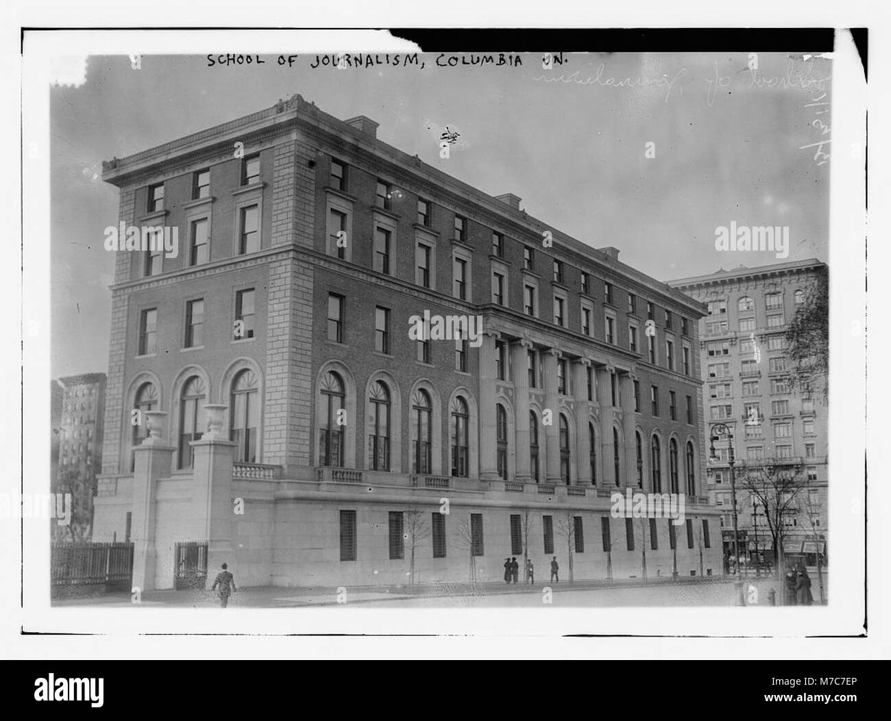 A photograph of the School of Journalism at Columbia University ...