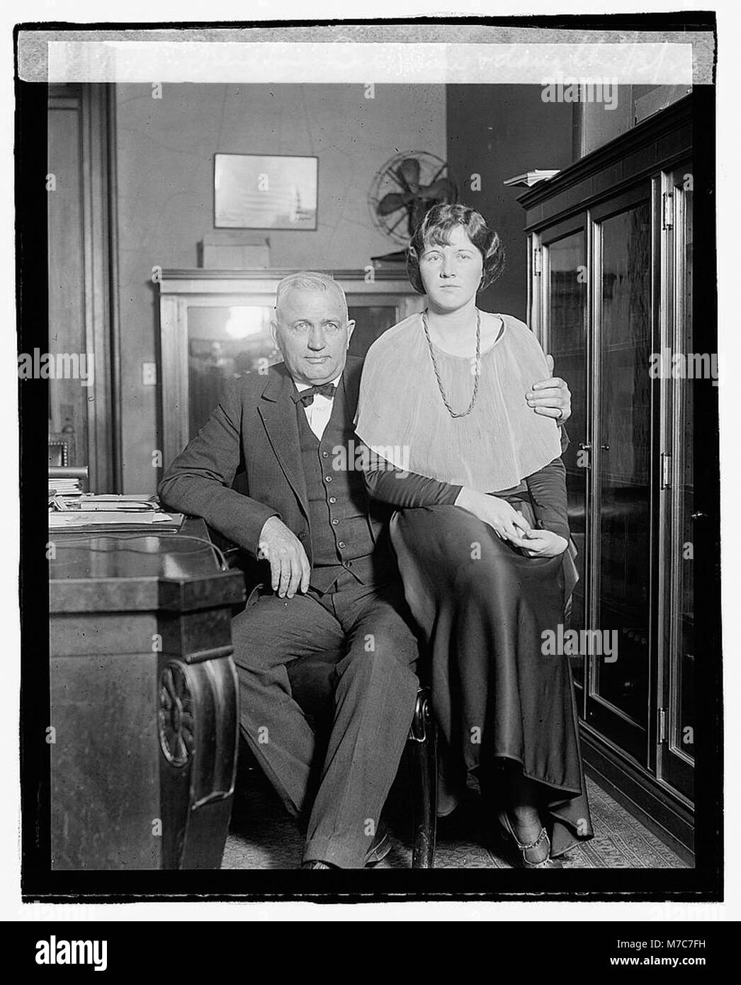 Senator Bursum is pictured with his daughter on March 13, 1923. This ...
