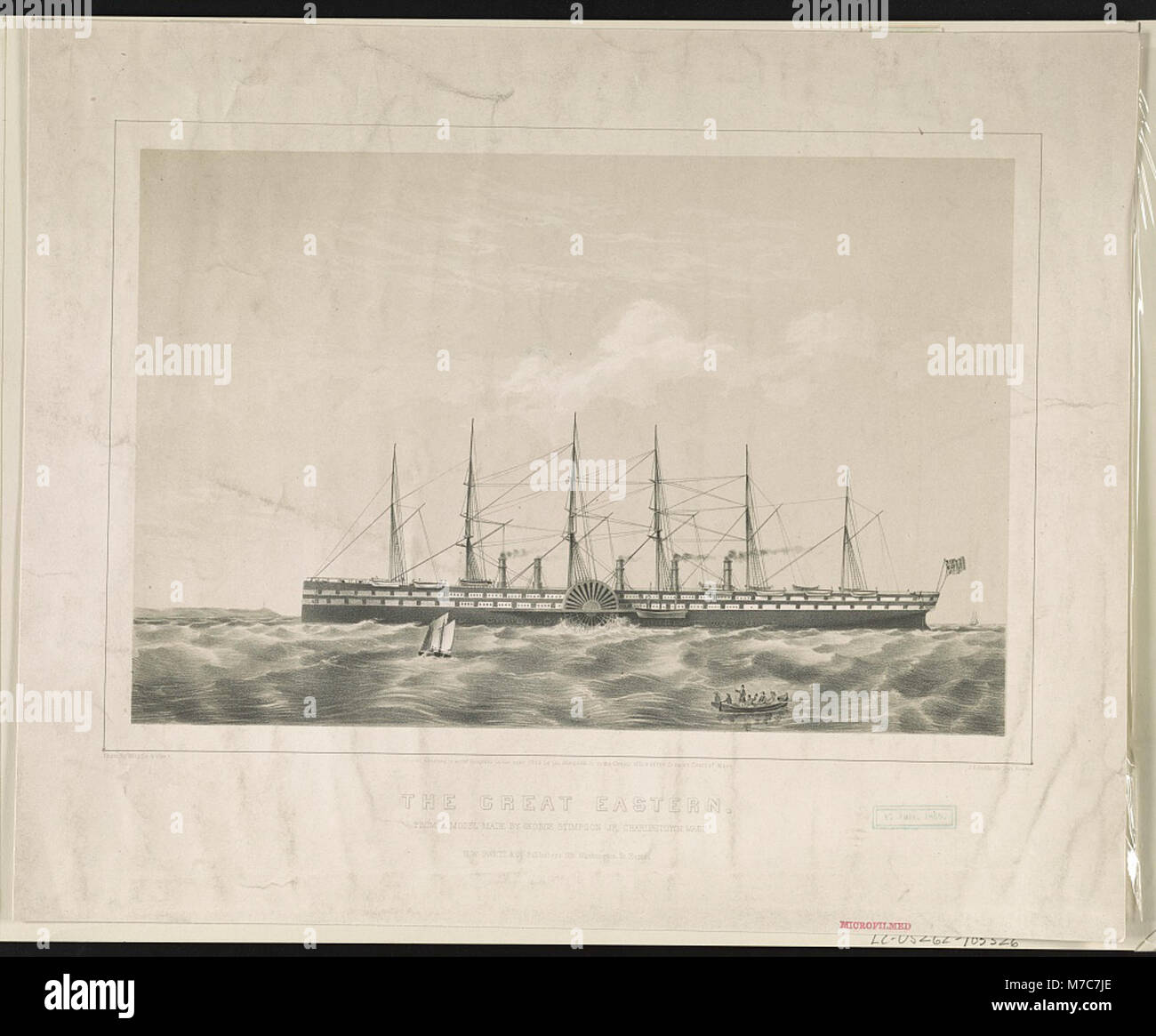 A photo of the Great Eastern, a famous ironclad ship of the mid-19th ...