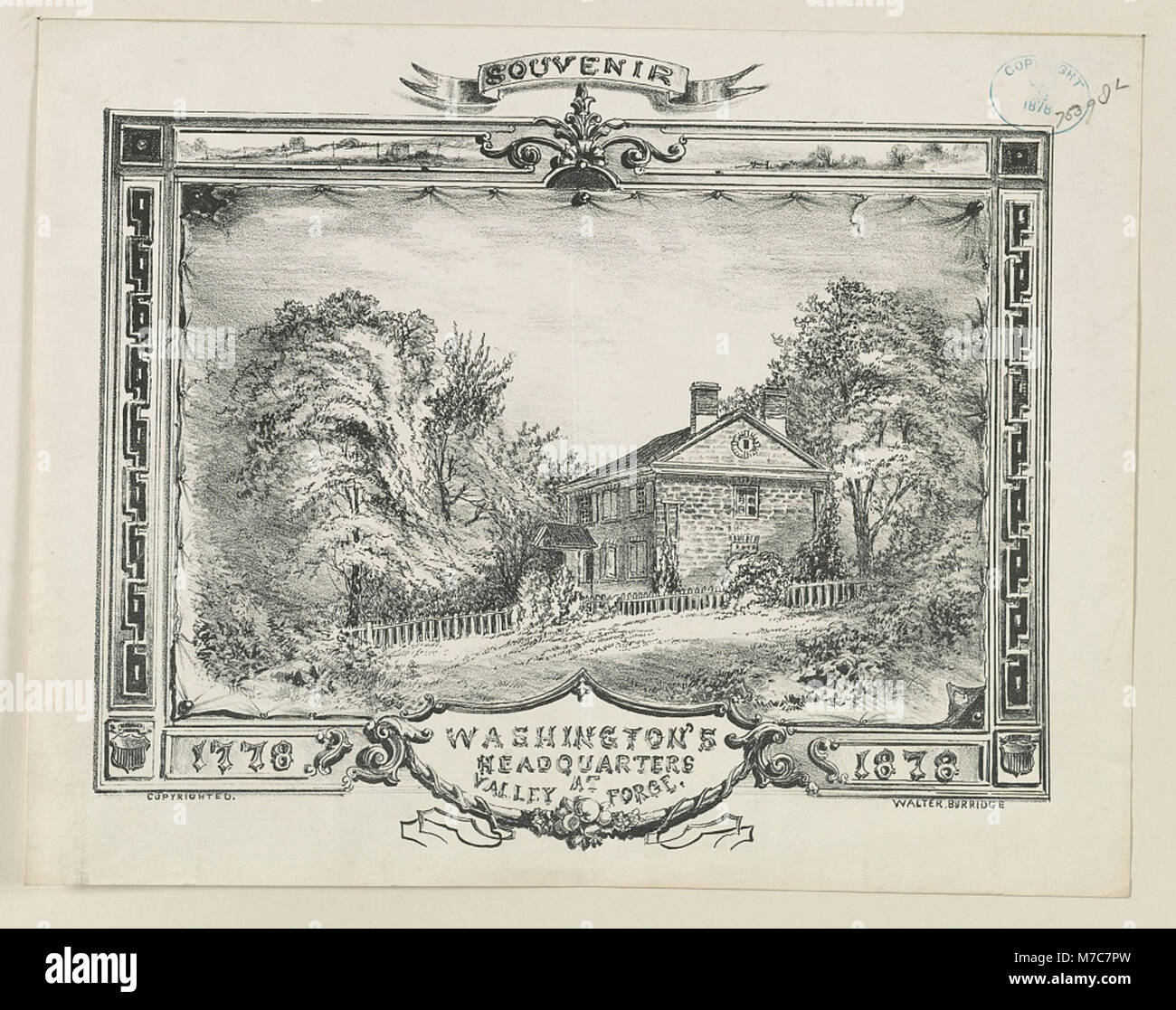 This image shows George Washington's headquarters at Valley Forge, a ...