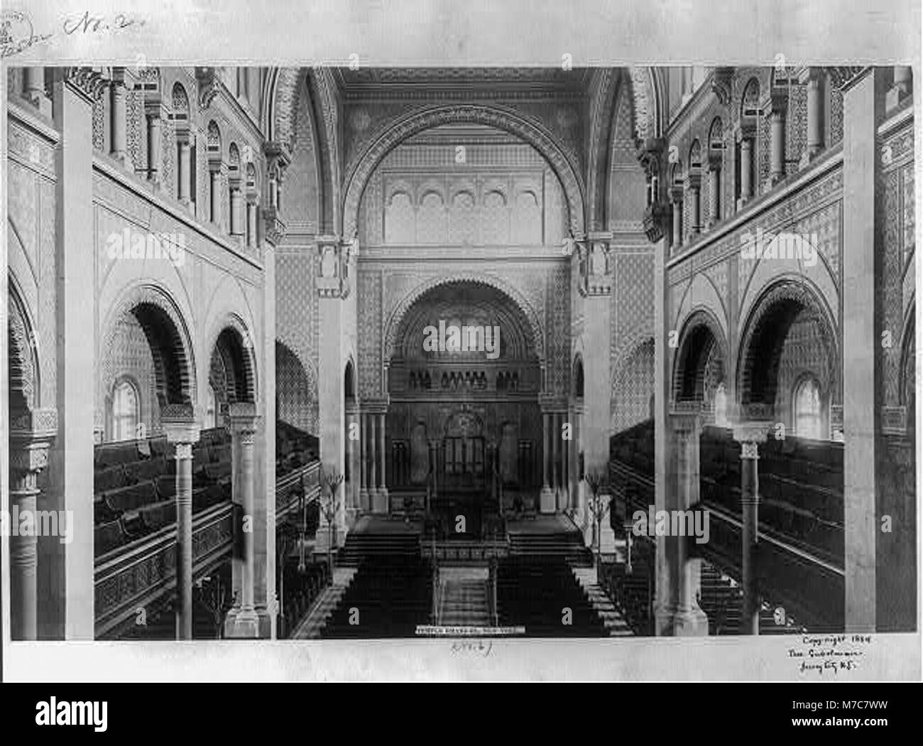 A photograph of Temple Emanu-El, one of New York City's largest and ...