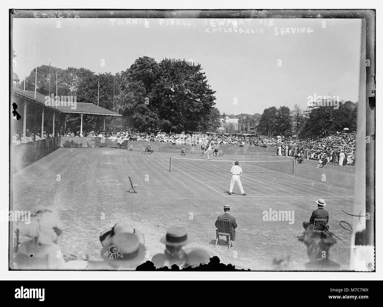 A moment from the 1913 Newport Tennis Finals, featuring McLoughlin ...