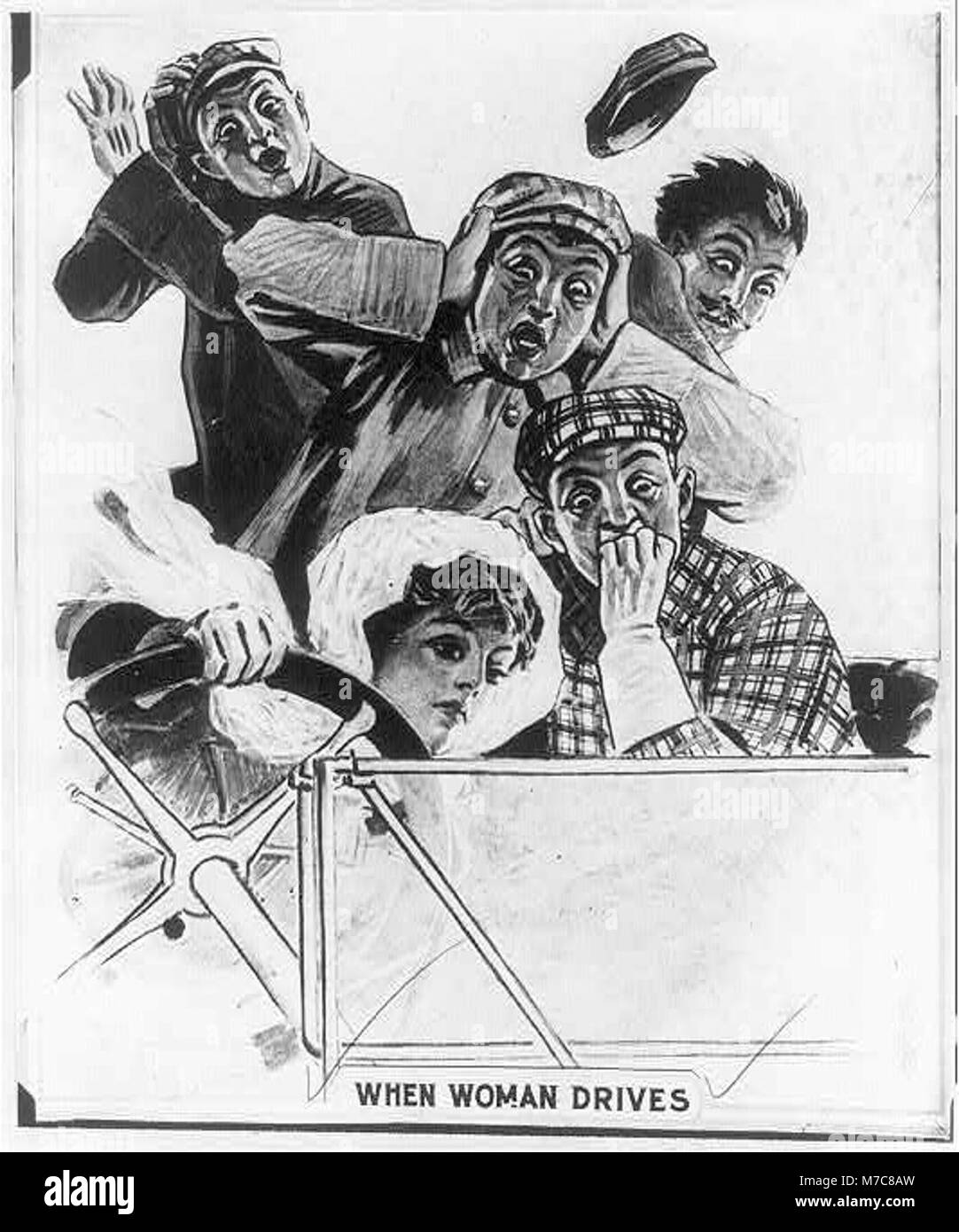 This image portrays a woman driving a vehicle, breaking traditional ...