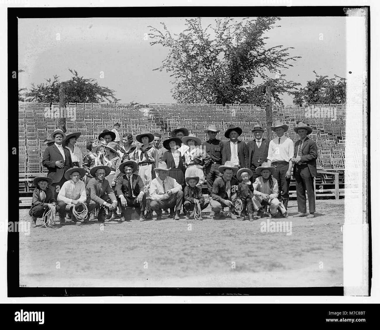 A historical photograph featuring Wild West performers, captured on May ...