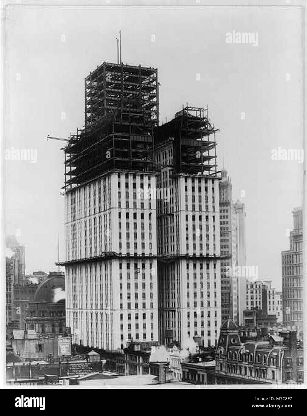 A photograph showing the Woolworth Building from the northwest on April ...