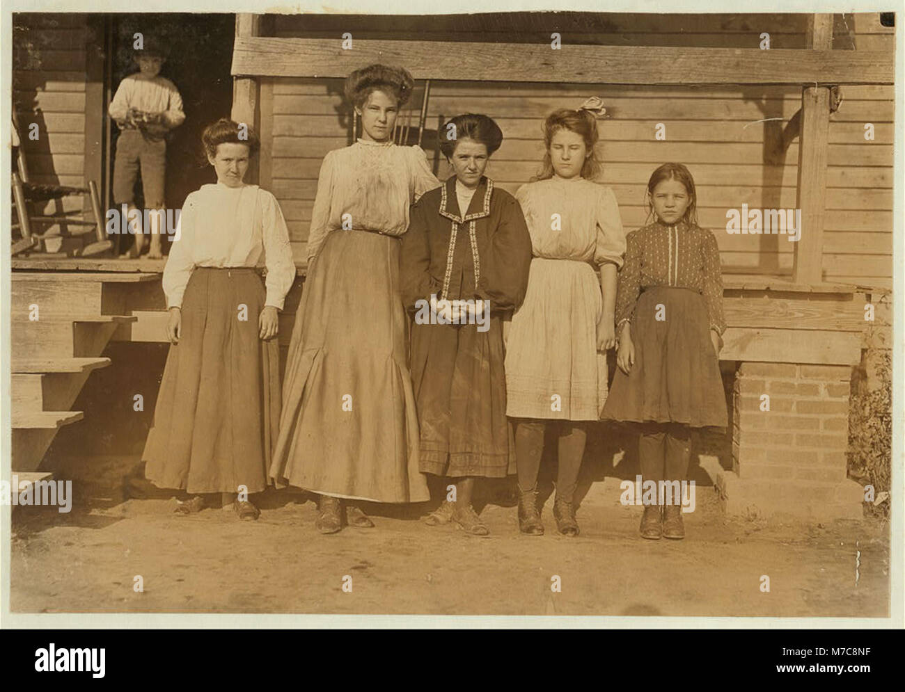 This image shows workers at Dillon Mills in South Carolina, including ...