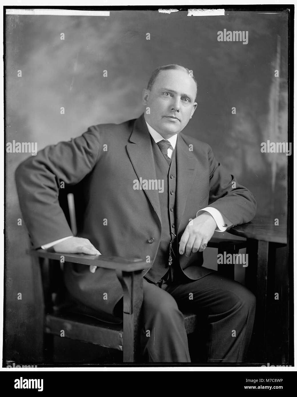 A historical photograph of J.M. Dixon, a U.S. Senator, captured in an ...