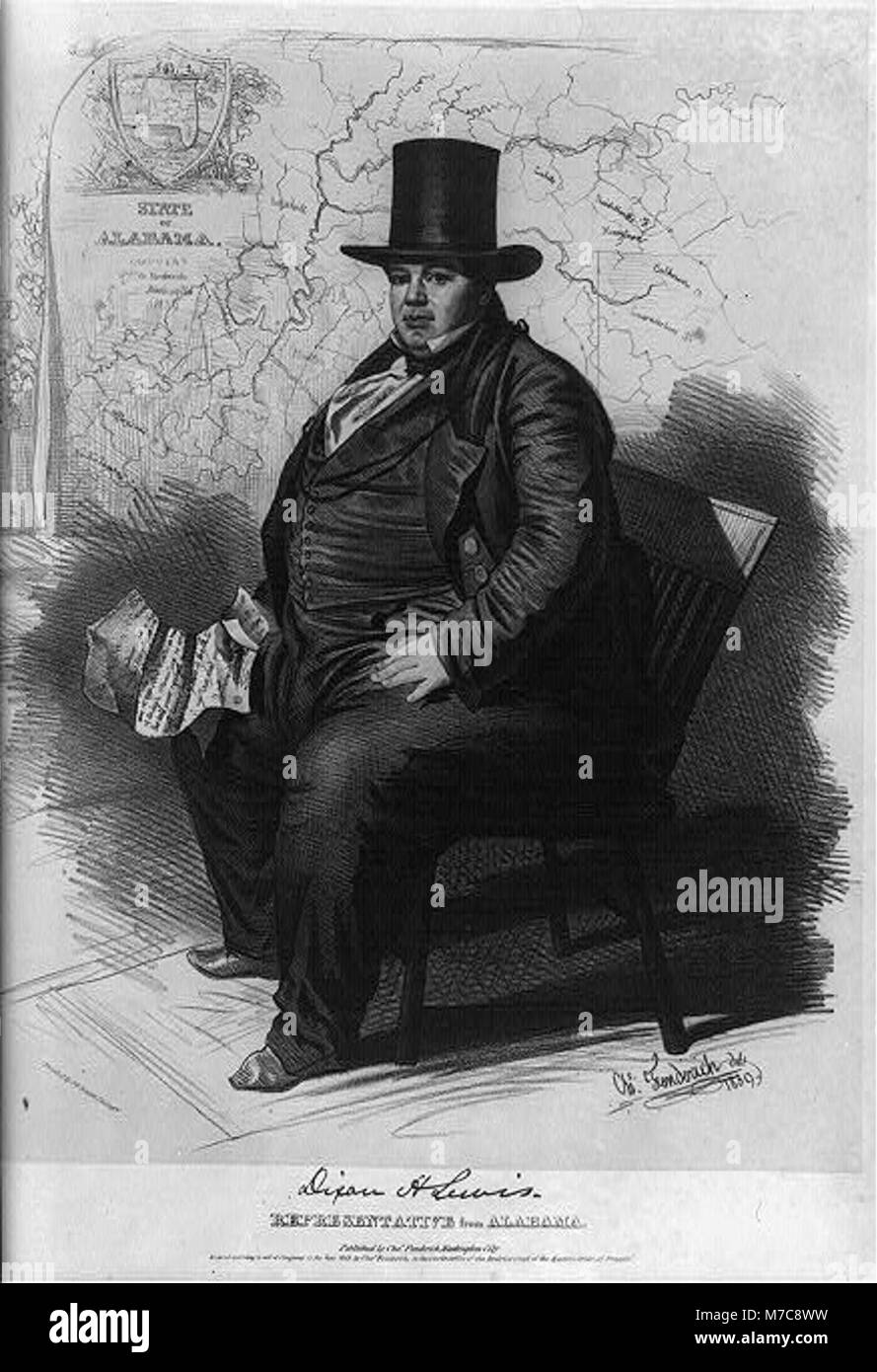 A portrait of Dixon H. Lewis, a representative from Alabama. The image ...