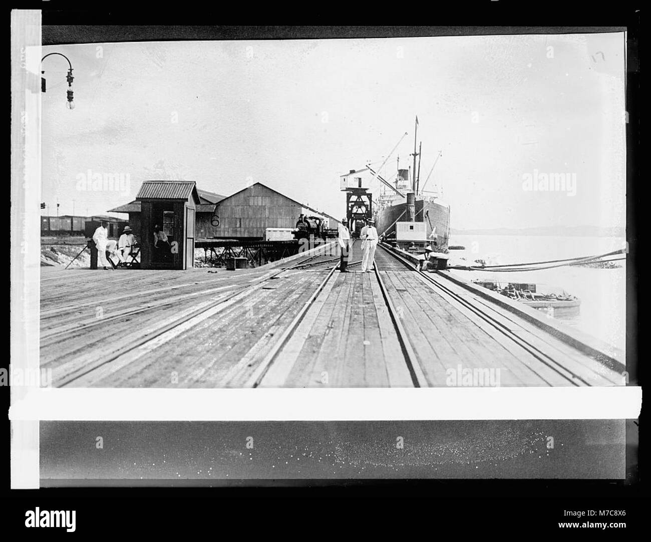 A photograph of dock scenes in the Hawaiian Islands, showcasing the ...