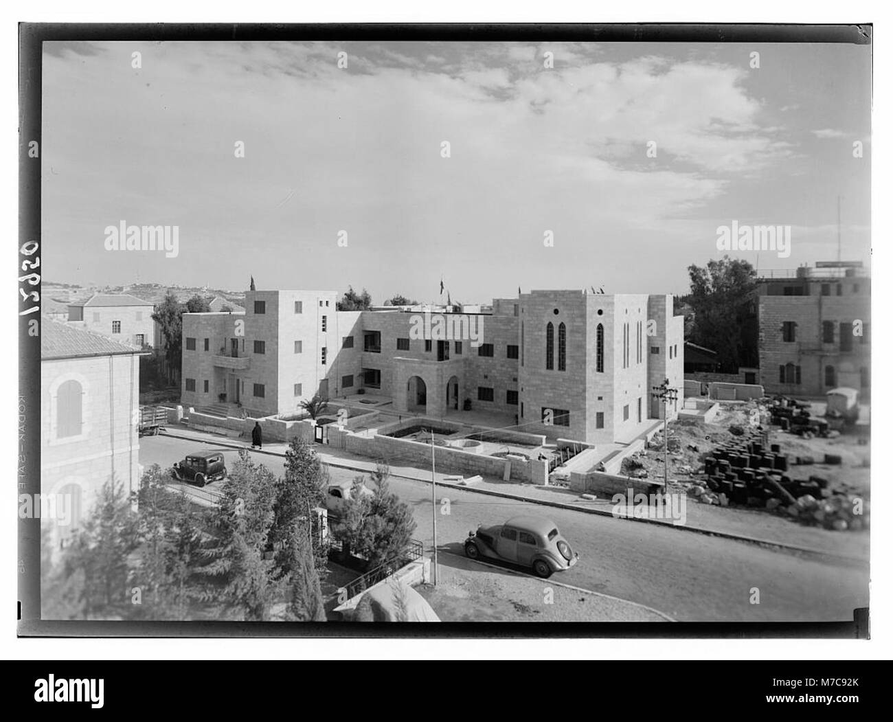 A photo of the newly constructed Dom Polski Building in the Musrara ...