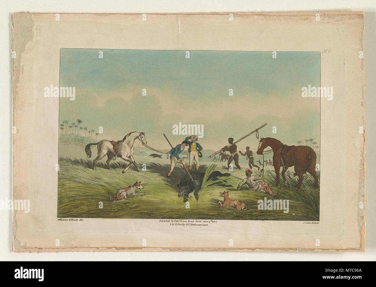 An etching titled 'The Dead Hog,' created by Williamson & Howitt, with ...