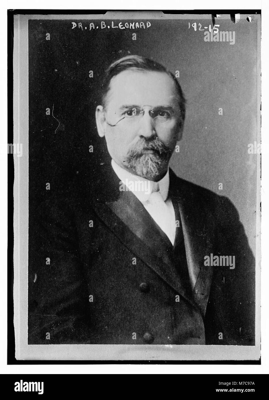 This portrait bust of Dr. A.B. Leonard captures the likeness of a ...