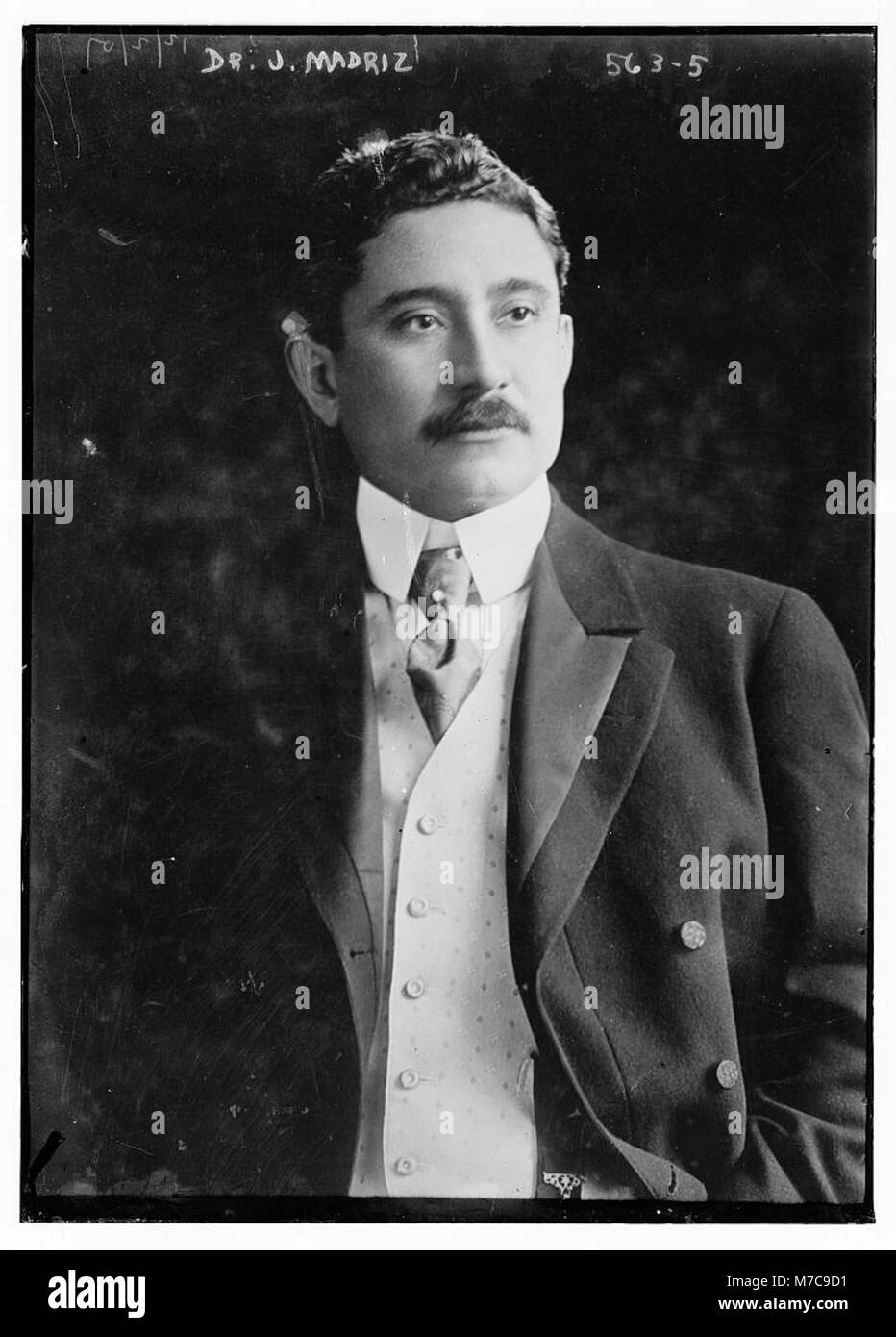 A portrait of Dr. J. Madriz, an important medical or scientific figure ...
