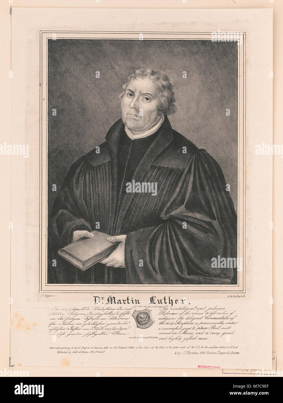 A portrait of Dr. Martin Luther, the German theologian who initiated ...