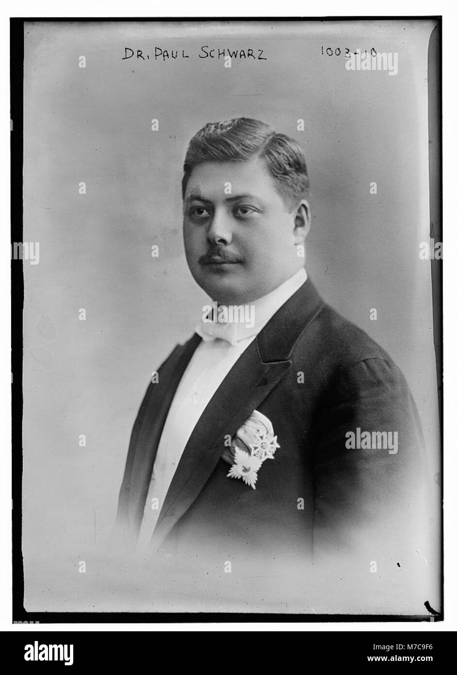 Portrait of Dr. Paul Schwarz, a significant figure in his field, known ...