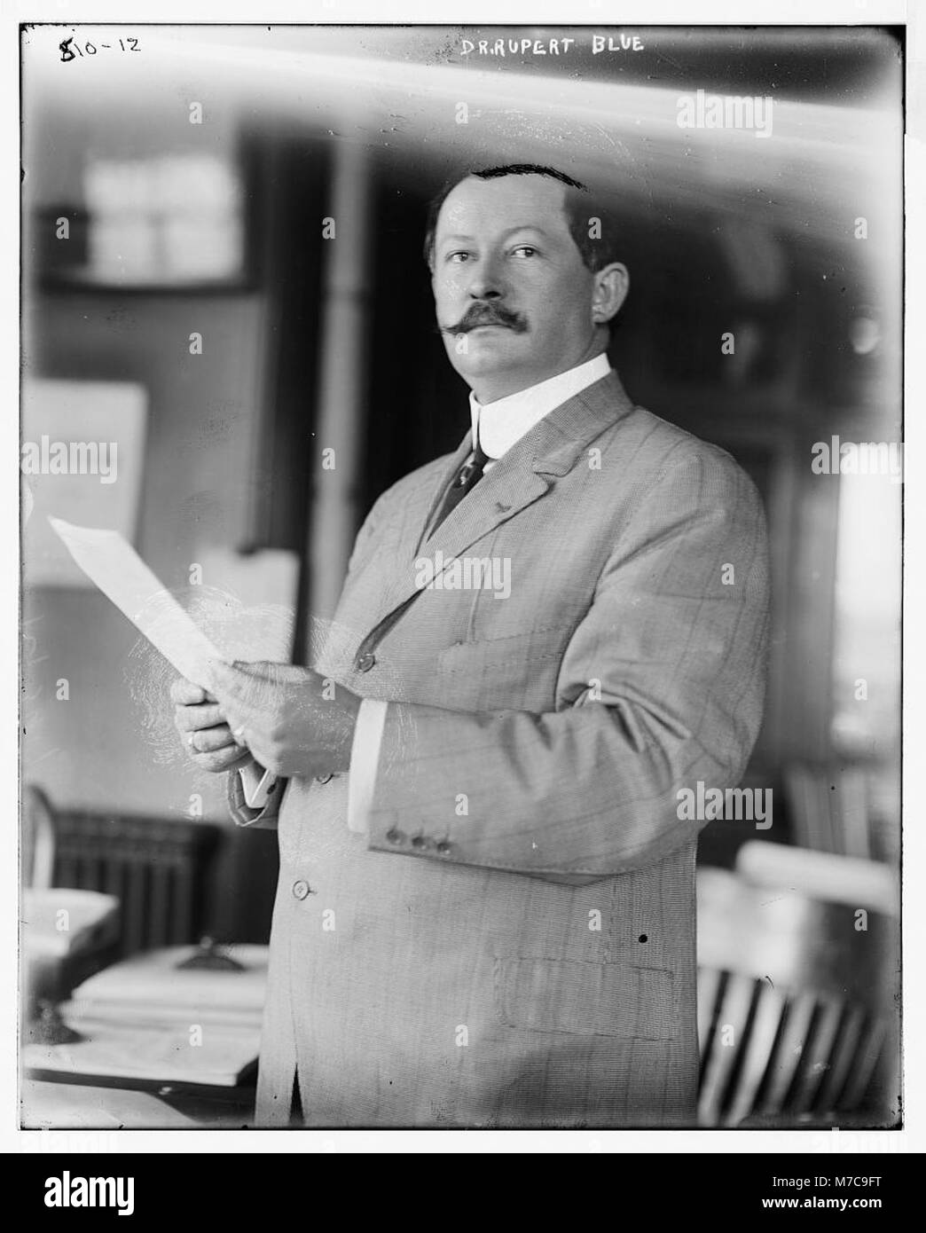 A portrait of Dr. Rupert Blue, a prominent figure in early 20th-century ...