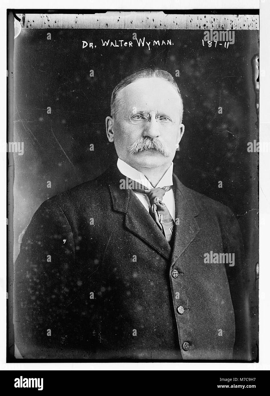 A portrait bust of Dr. Walter Wyman, an important medical figure. This ...