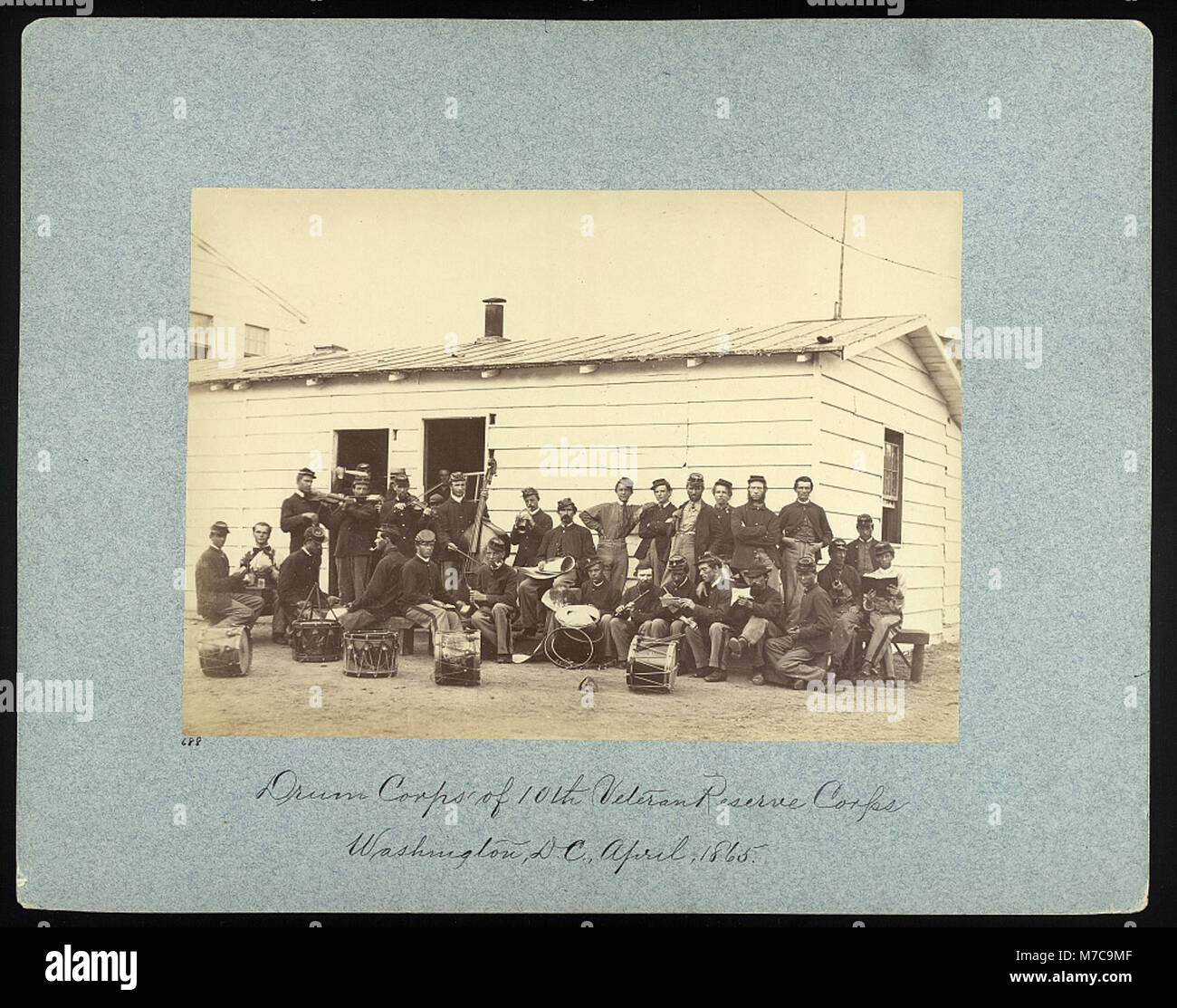 The drum corps of the 10th Veteran Reserve Corps, photographed in ...
