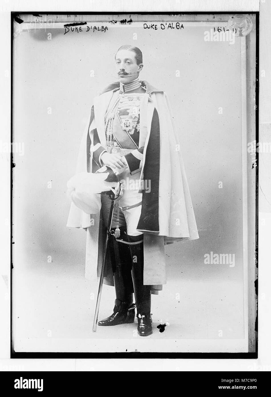 The portrait captures Duke d'Alba standing in military uniform ...