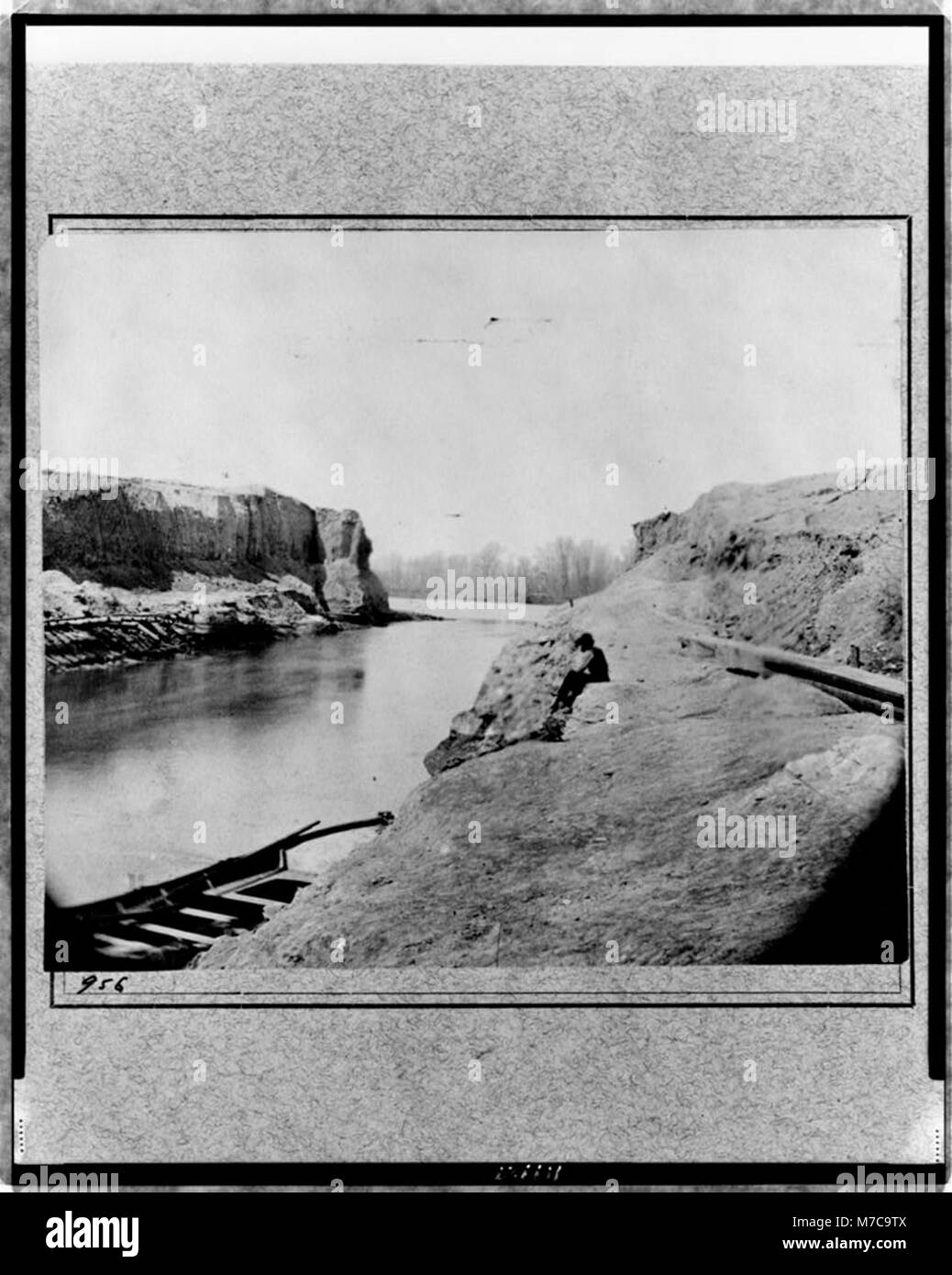 The Dutch Gap Canal, as seen in a photograph taken in April 1865 ...