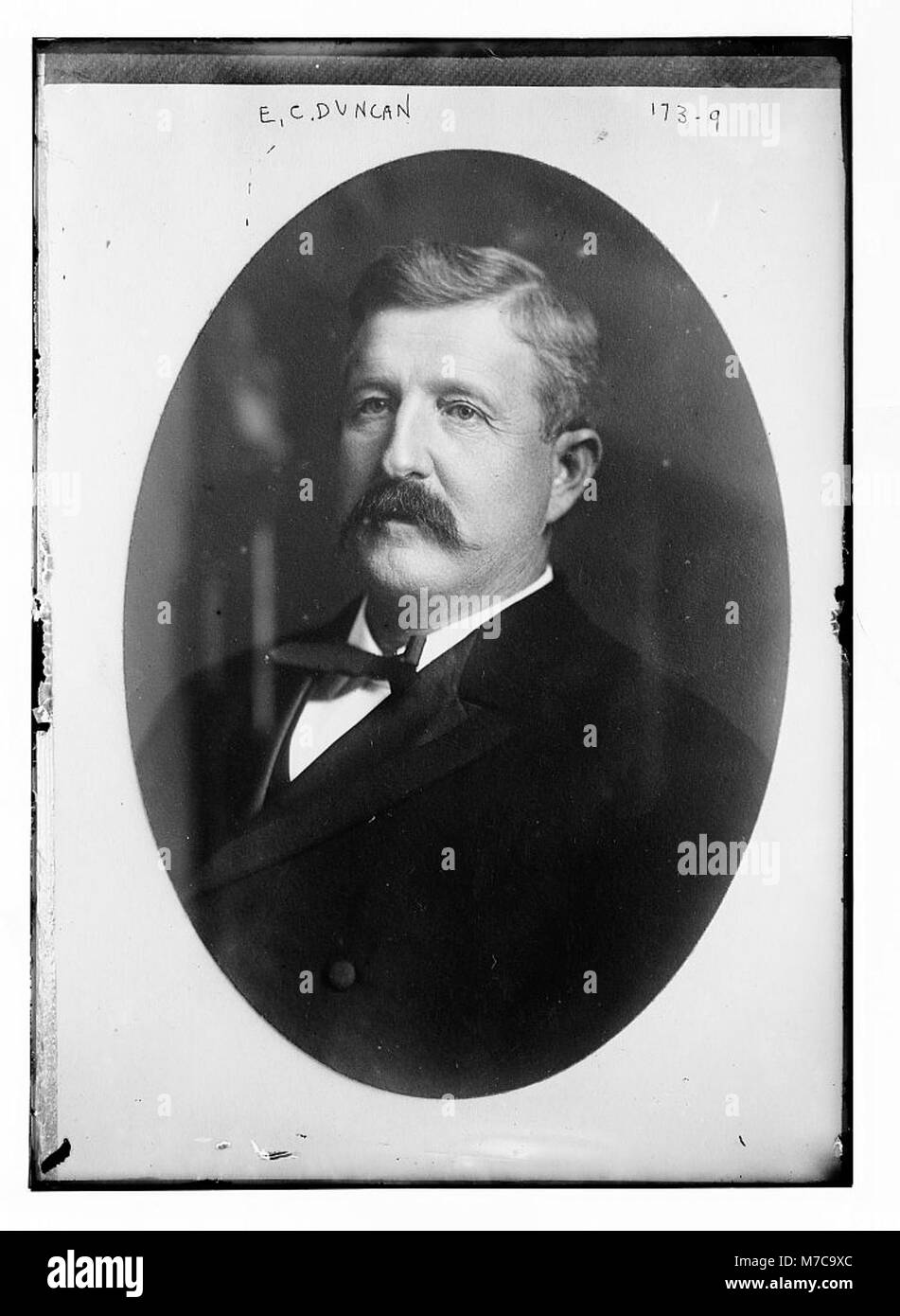 A portrait bust of E.C. Duncan, a figure whose identity and ...