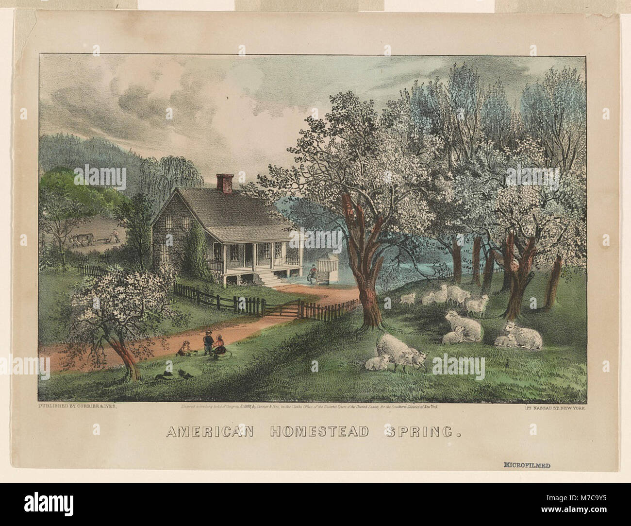 American homestead in spring hi-res stock photography and images - Alamy