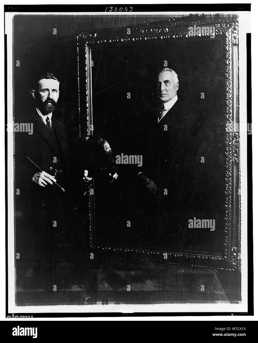 E. Hodgson Smart, a notable artist, is depicted creating a portrait of ...