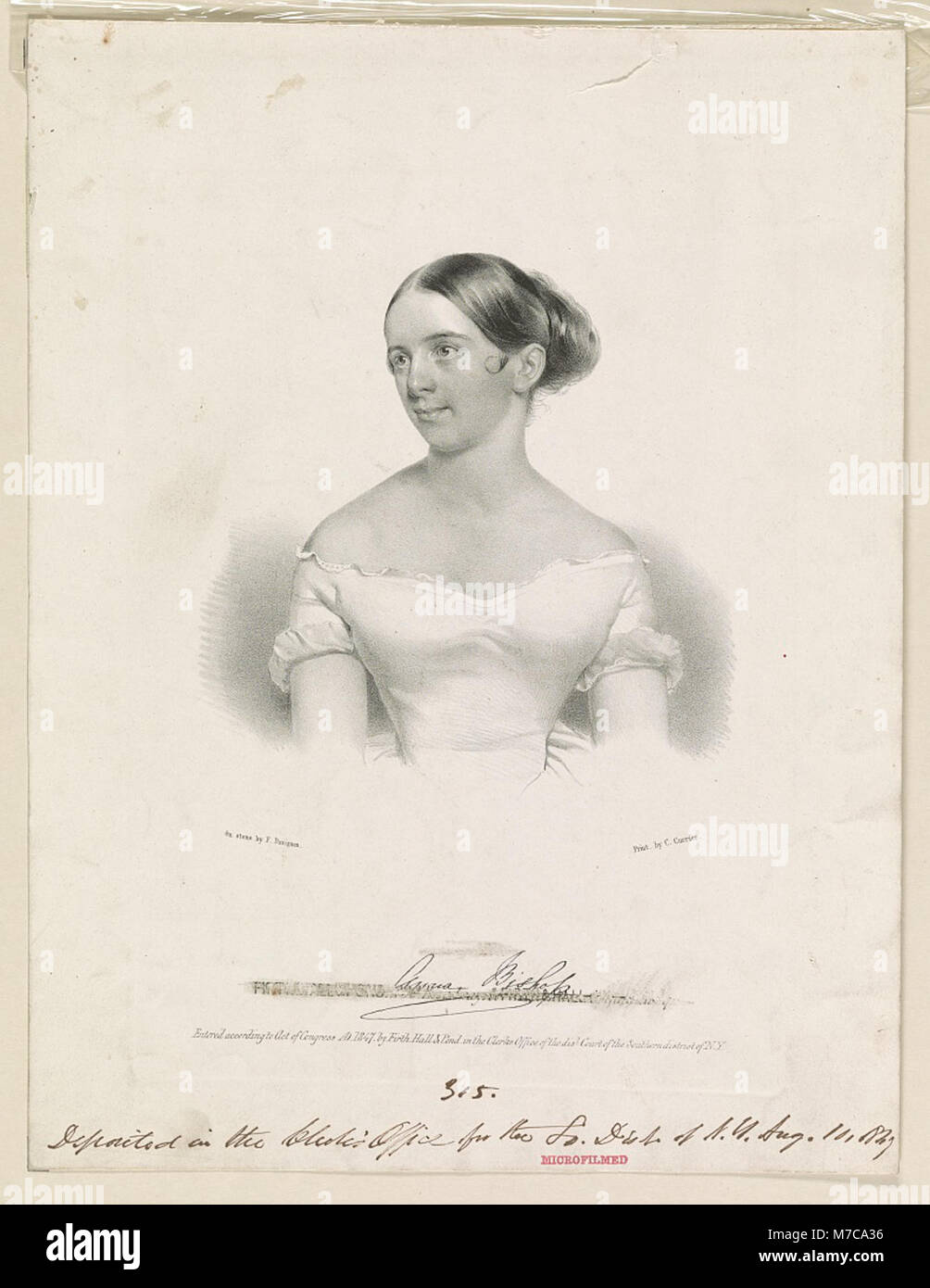 A portrait of Anna Bishop, an important 19th-century soprano and opera ...