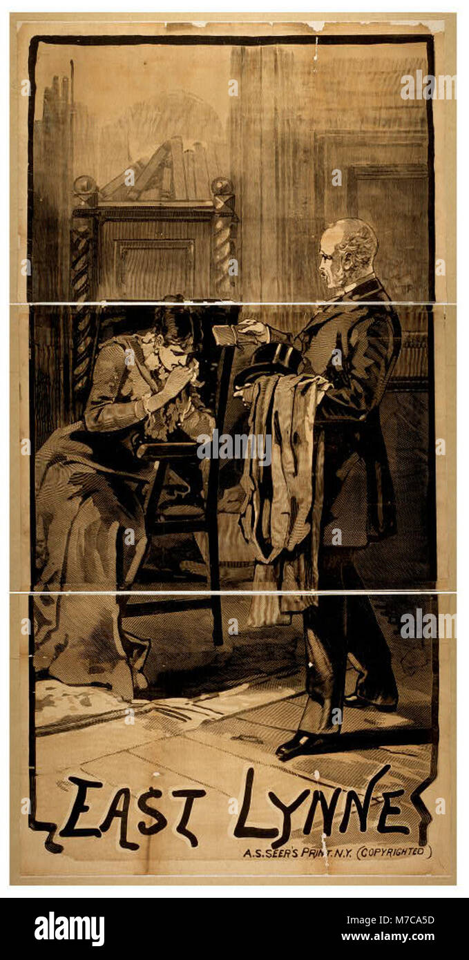 A scene from the play *East Lynne*, depicting the emotional tension and ...