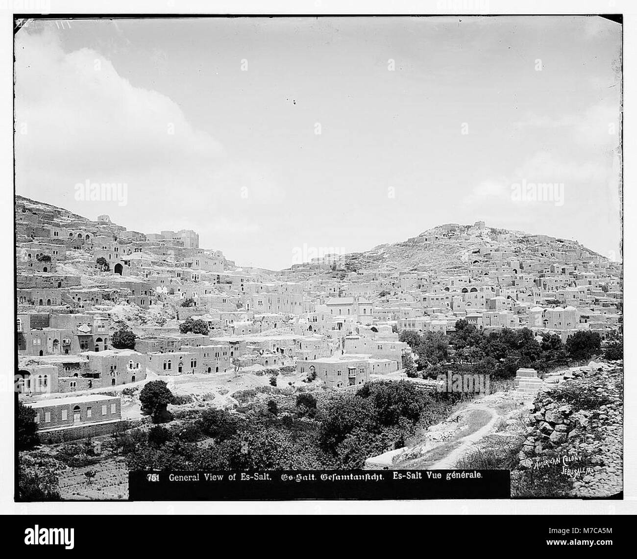 East of Jordan and the Dead Sea. General view of Es-Salt (Ramoth-Gilead ...