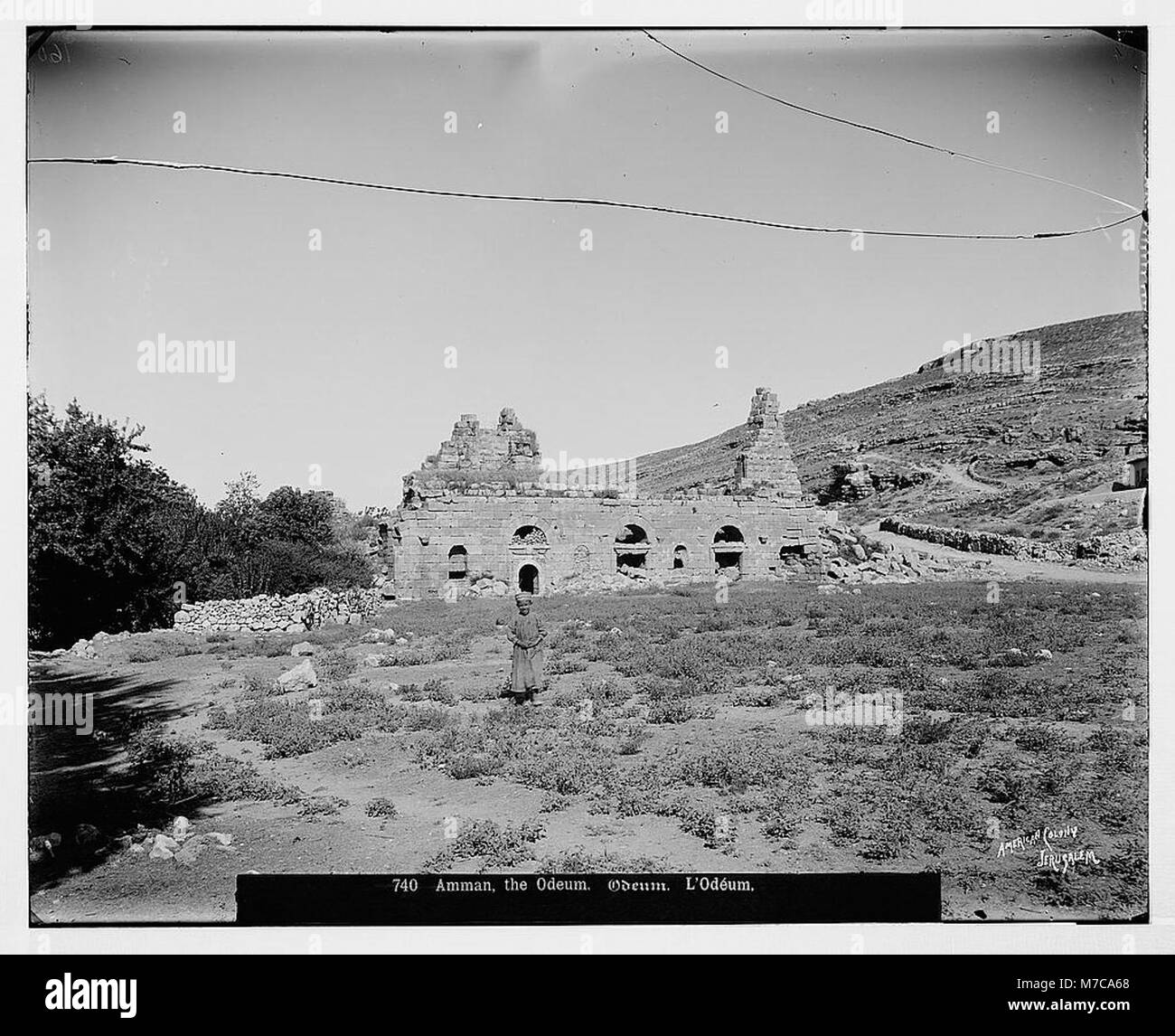 A photograph of the odeum at Amman, located east of the Jordan River ...
