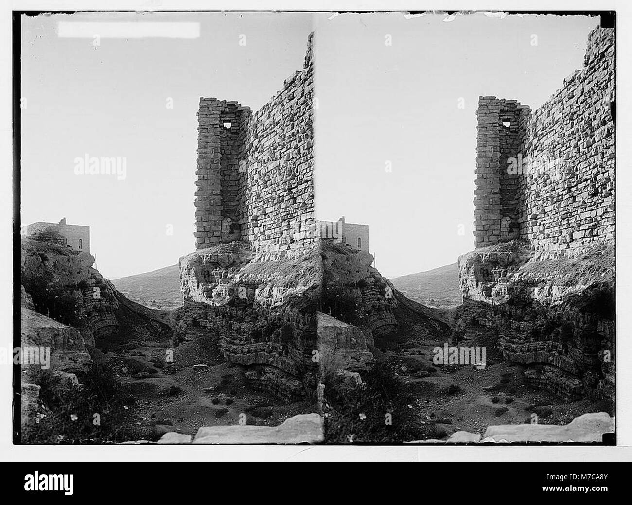 A historical image of the moat surrounding a fortress located east of ...
